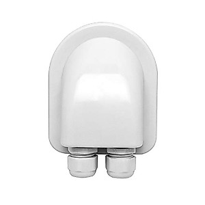 QWORK 2 Pcs IP68 Waterproof ABS Solar Double Cable Entry Gland-Weather Resistant Dual Cable Entry Housing for Solar Panels of RV, Caravan and Marine, White