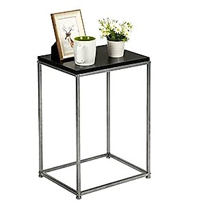 OBIOZZ Couch Side Table Coffee Tray Side Sofa Table Couch Room Console Stand End TV Lap Snack Black for Living Room & Bedroom