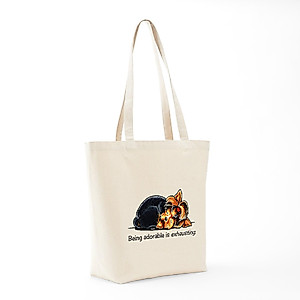 CafePress Yorkie Being Adorable Tote Bag Canvas Tote Shopping Bag
