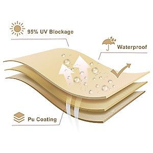 LOVE STORY Waterproof 6'5''x10' Triangle Sand Sun Shade Sail Cannoy UV Resistant for Outdoor Patio Garden Backyard