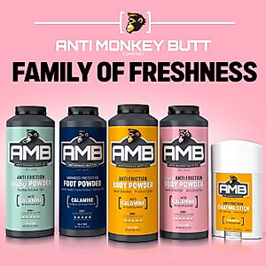 Anti Monkey Butt Body Powder for Women, Talc Free Anti Chafing and Sweat Absorbing Powder with Clamine, Hypoallergenic Formula, 8 oz (2 Pack)