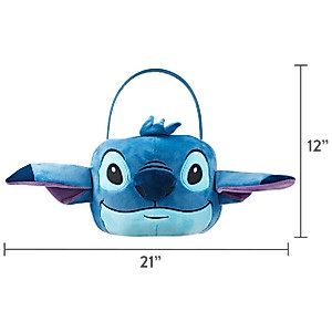 Ruz, Disney Stitch Plush Easter Basket, Blue