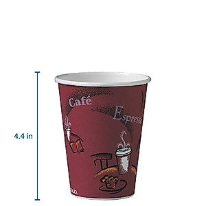 Solo 412SIN-0041 12 oz Bistro SSP Paper Hot Cup (Case of 1000)