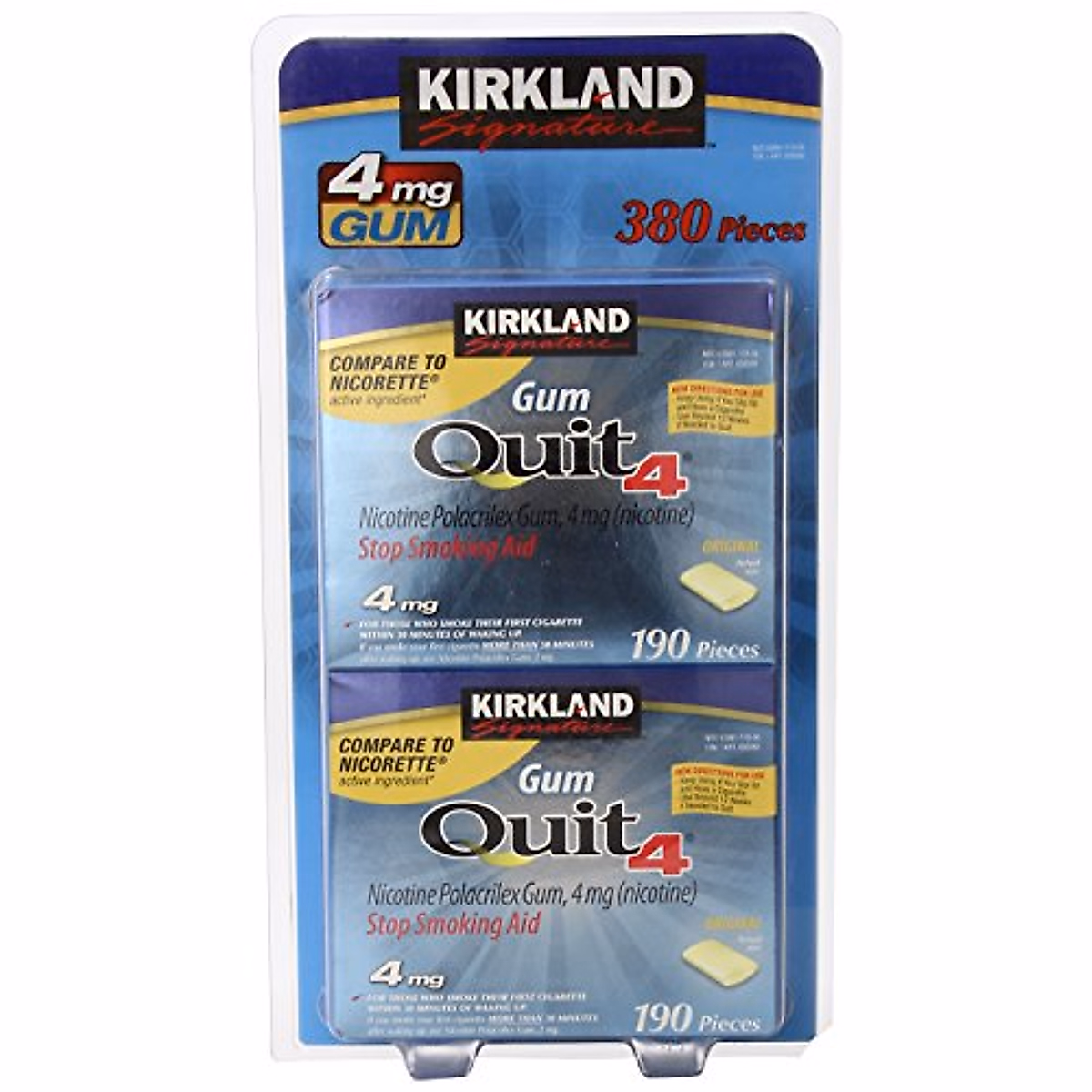 Kirkland Signature Quit Smoking Nicotine Gum, 4 mg (380 Pieces)