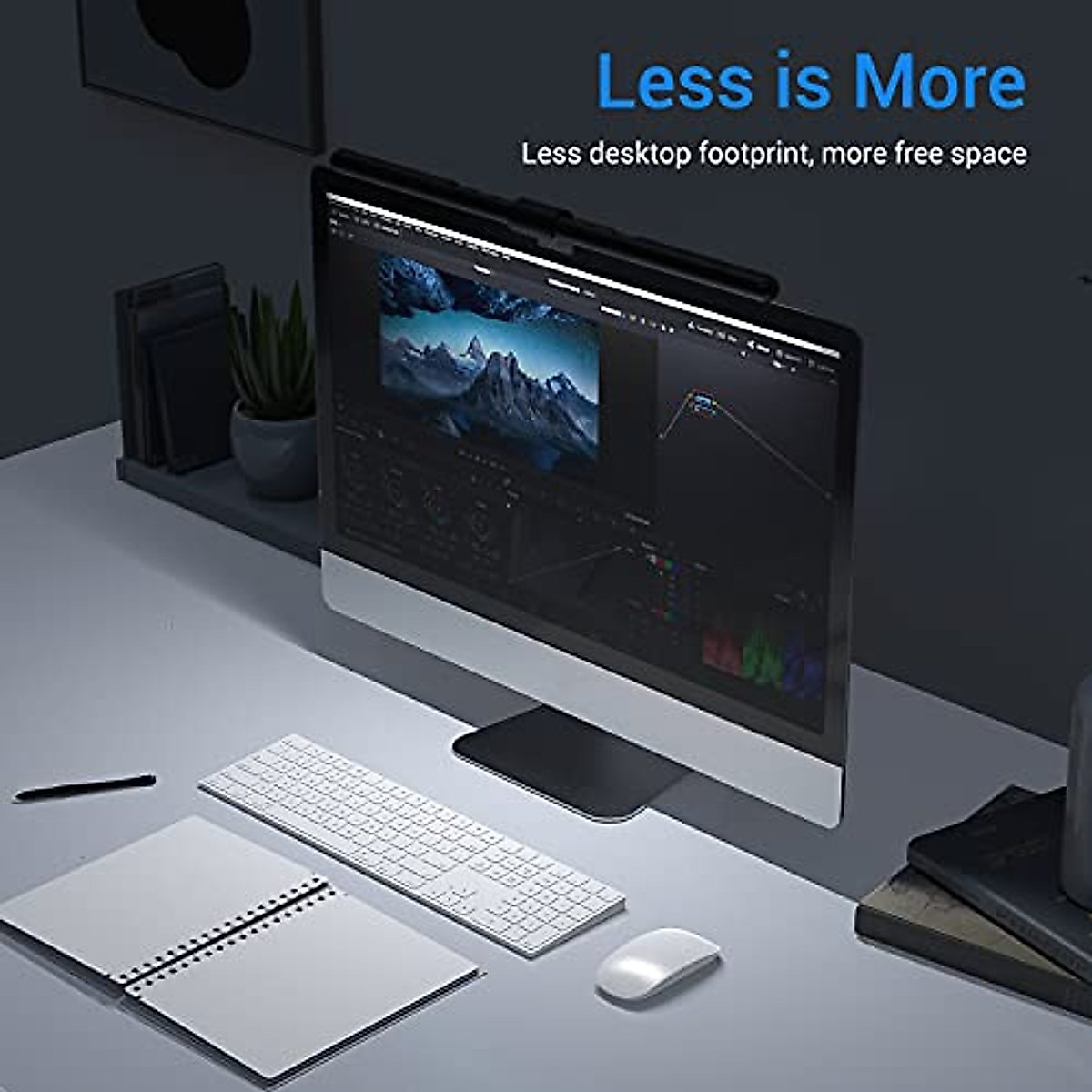 Computer Monitor Light, Screen Light Bar with No Glare for iMac(22~29'') Auto Photosensitive Countless Color Temperatures & Brightness USB LED Desk Lamp for Professional Designer/Software Programmer