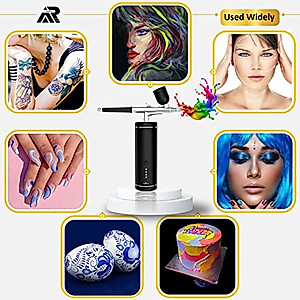Cordless Airbrush Kit Upgraded Rechargeable Airbrush Compressor 30 PSI for Art Painting, Cake Airbrush Decorating, Crafts, Model Painting, Air Brush Painting, Nail Airbrush Machine