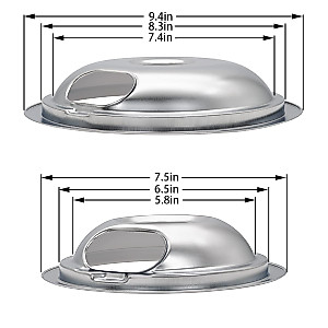 Siwdoy W10196405 W10196406 Chrome Drip Pan Set and MP21YA MP15YA Burner Surface Elements, Compatible with Whirlpool Range Oven