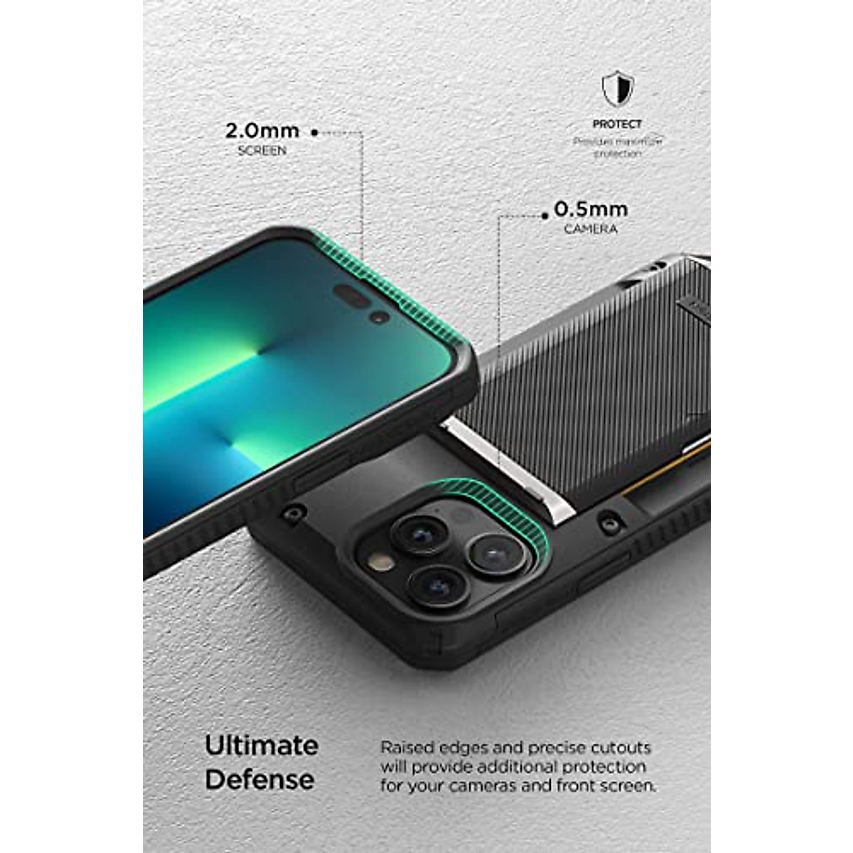 VRS DESIGN Damda Glide Pro Phone Caase for iPhone 14 Pro Max, Sturdy Semi Auto Wallet [4 Cards] Case Compatible for iPhone 14 Pro Max Case (2022)