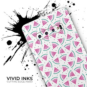 DesignSkinz The All Over Watermelon Slice Pattern Protective Vinyl Decal Wrap Skin Cover Compatible with The Samsung Galaxy S20 (Screen Trim & Back Glass Skin)