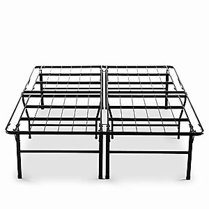 Zinus Casey 18-Inch SmartBase Mattress Foundation | 4"; High Extra for Under Bed Storage | No Box Spring Required | Full & Headboard Bracket, Set of 2 for use with 18 inch Premium Smartbase