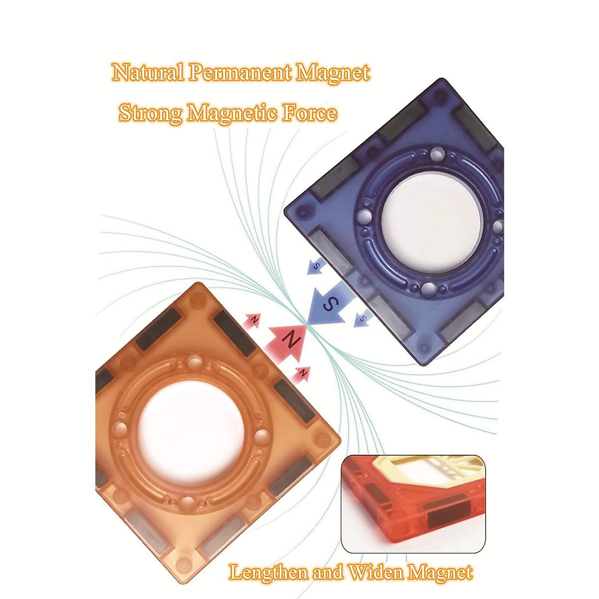 BINZKBB Light Magnetic Tiles Building Blocks for Kids,3D Clear Educational STEM Building Toys,Magnetic Marble Run Blocks Toys for Kids Ages 3 4 5 6 7 8 10+Year Old Boys Girls Creative Gift(110 PCS)