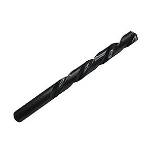 6 Pcs, 1/4" Hss Black Oxide Jobber Length Drill Bit, Qualtech, Dwdn1/4, Number Of Flutes: 2; Cutting Direction: Right Hand, Flute Length: 2-3/4"; Overall Length: 4"