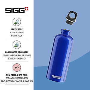 SIGG - Aluminum Water Bottle - Traveller - Made in Switzerland - Carbonated Drinks - Recycled - BPA-Free - 20Oz / 34Oz