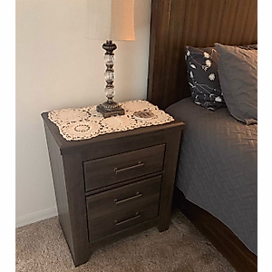 USTIDE 100% Cotton Crochet Lace Rectangular Table Runner Bedside Table Cover Ecru Dresser Scarf Doilies,2pcs 11 Inch X23 Inch