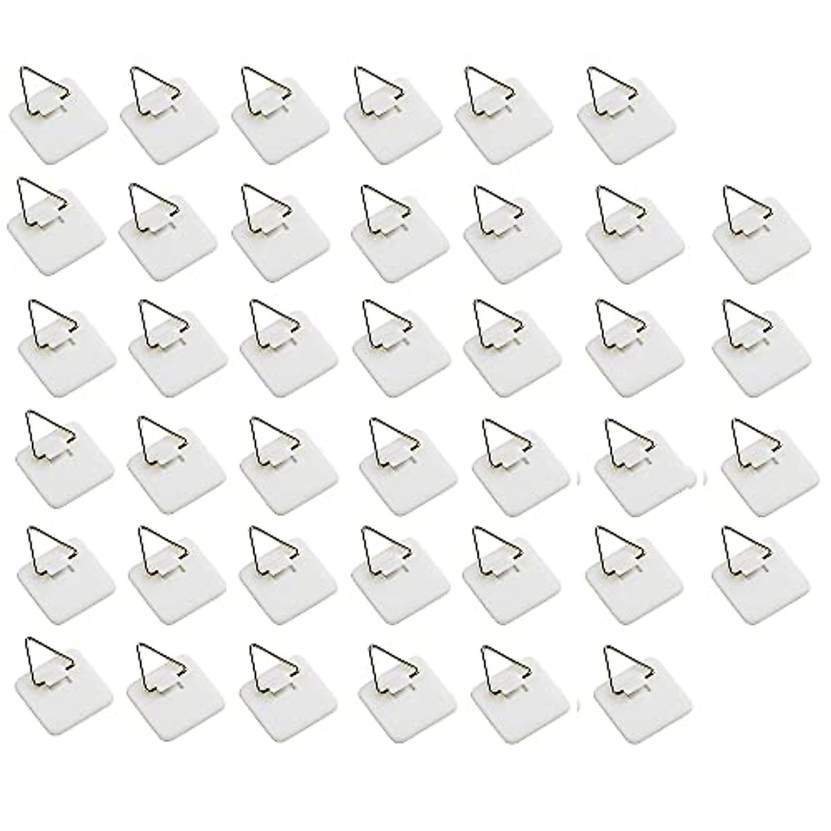 KUAXIE 40 Pieces Invisible Adhesive Plate Hanger Vertical Plate Holders for Plate Pictures Wall Art Decor Supplie(Small Square)