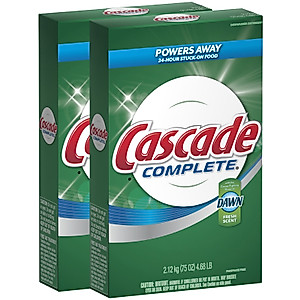 Cascade Complete Powder All-in-1 Dishwasher Detergent - 75 oz - Fresh - 2 pk