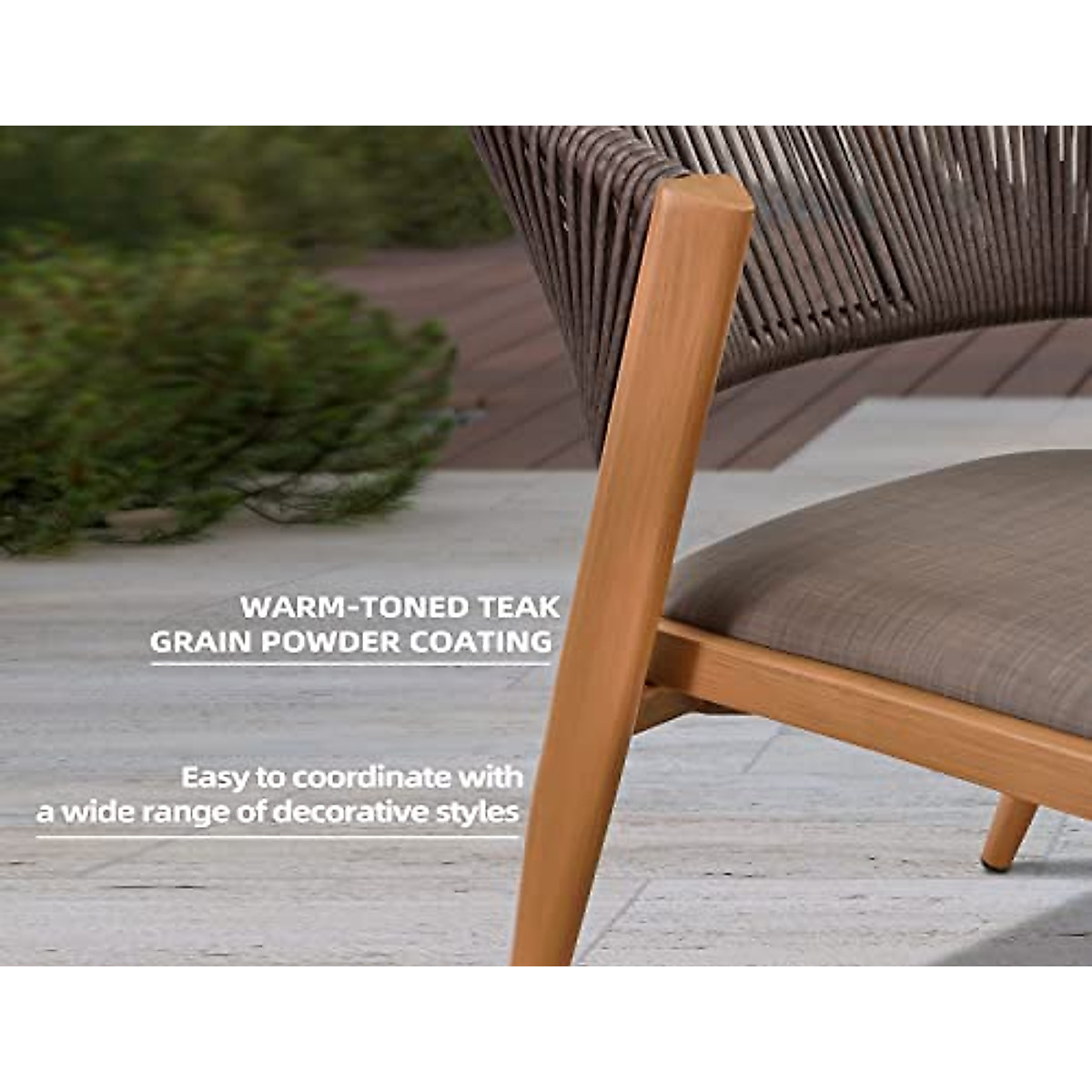 PURPLE LEAF 7 Pieces Outdoor Dining Set All-Weather Wicker Outdoor Patio Furniture with Table All Aluminum Frame for Lawn Garden Backyard Deck Patio Dining Set with Cushions, Brown