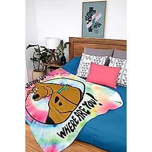 INTIMO Scooby Doo Where are You? Tie-Dye Silk Touch Throw Blanket