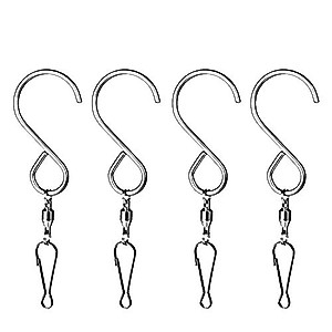 Mudder 1 Party Supply (4 Pack) Swivel Hooks Clips for Hanging Wind Spinners Crystal Twisters a