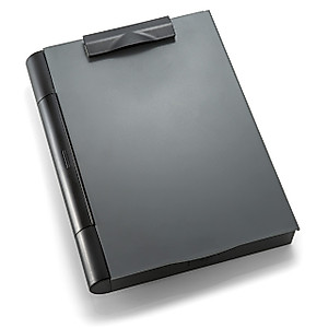Officemate Recycled Double Storage Clipboard/Forms Holder, Plastic, Gray/Black (83357), (Model: OIC83357)