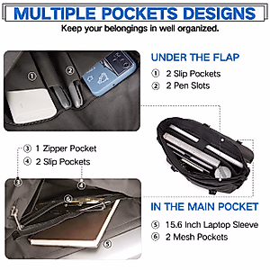 Messenger Bags for men,Lightweight 15.6 inch Laptop Bag for Work business Vonxury