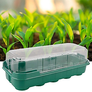 TITA-DONG 6 Pack Seed Propagator Tray Set, Mini Sturdy Windowsill Trays with Cover Dome, Greenhouse Grow Trays Mini Propagator for Seeds Growing Starting(White)