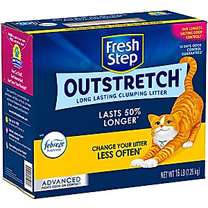 Fresh Step Outstretch, Clumping Cat Litter, Advanced, Extra Large, 32 Pounds total (2 Pack of 16lb Boxes)