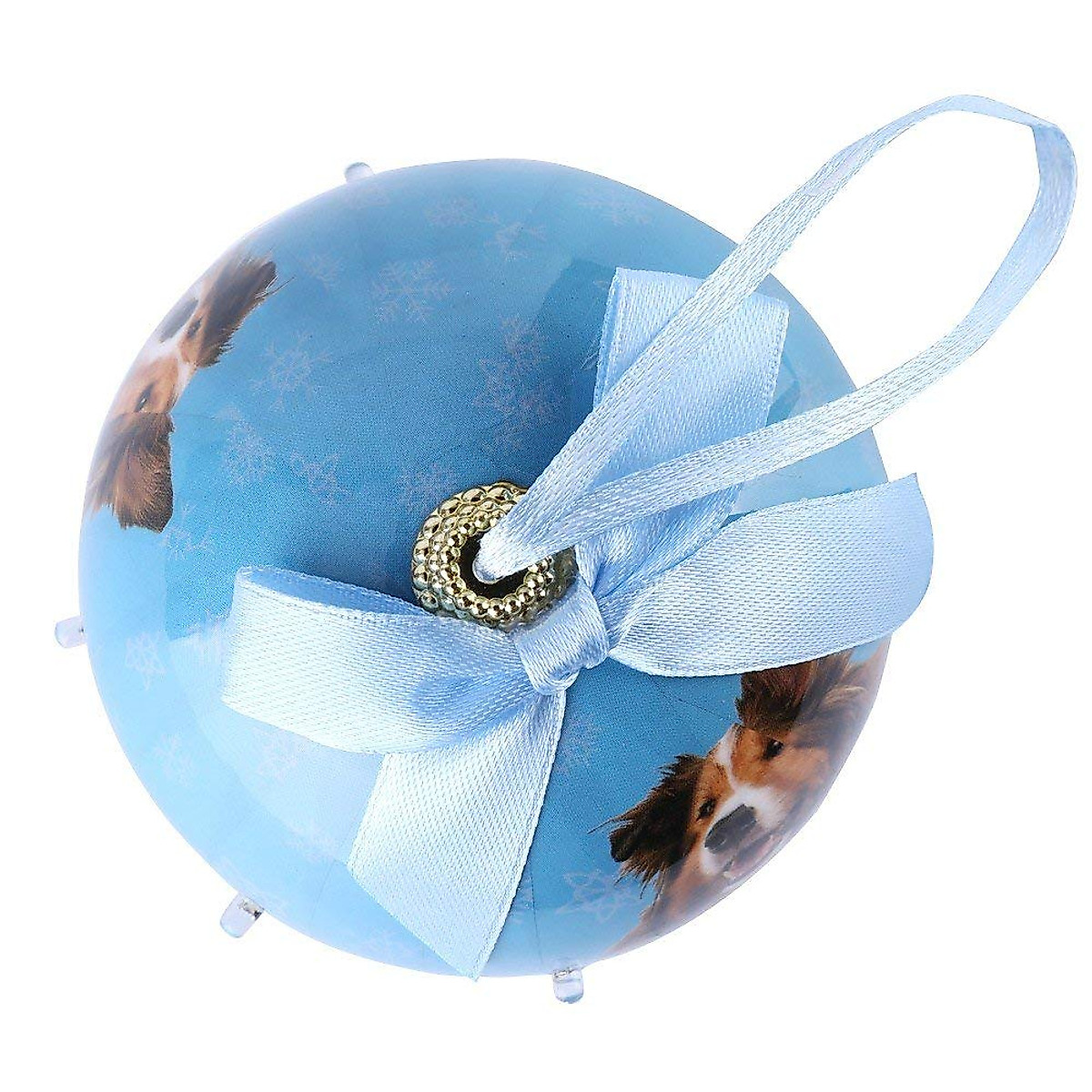 2021 Newest Christmas Dog Collection Shatterproof Ball Ornaments with Twinkling Lights, Beautiful Decorative Hanging Pendants for Home Garden Patio Indoor and Outdoor Decorations 3 Pack