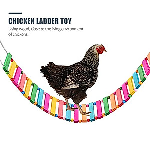 PATKAW Wooden Toys Parrot Toys Parrot Toys of 2 Chicken Swing Toy Pet Chicken Swing Toys Wood Chicken Swing Chicken Swing Toys Chicken Ladder: Climbing Climbing Toys Climbing Toys Parakeet Toys