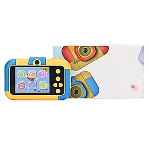 Kids Camera, Blue, OneClick Switching, Kids Digital Camera, Round Cute