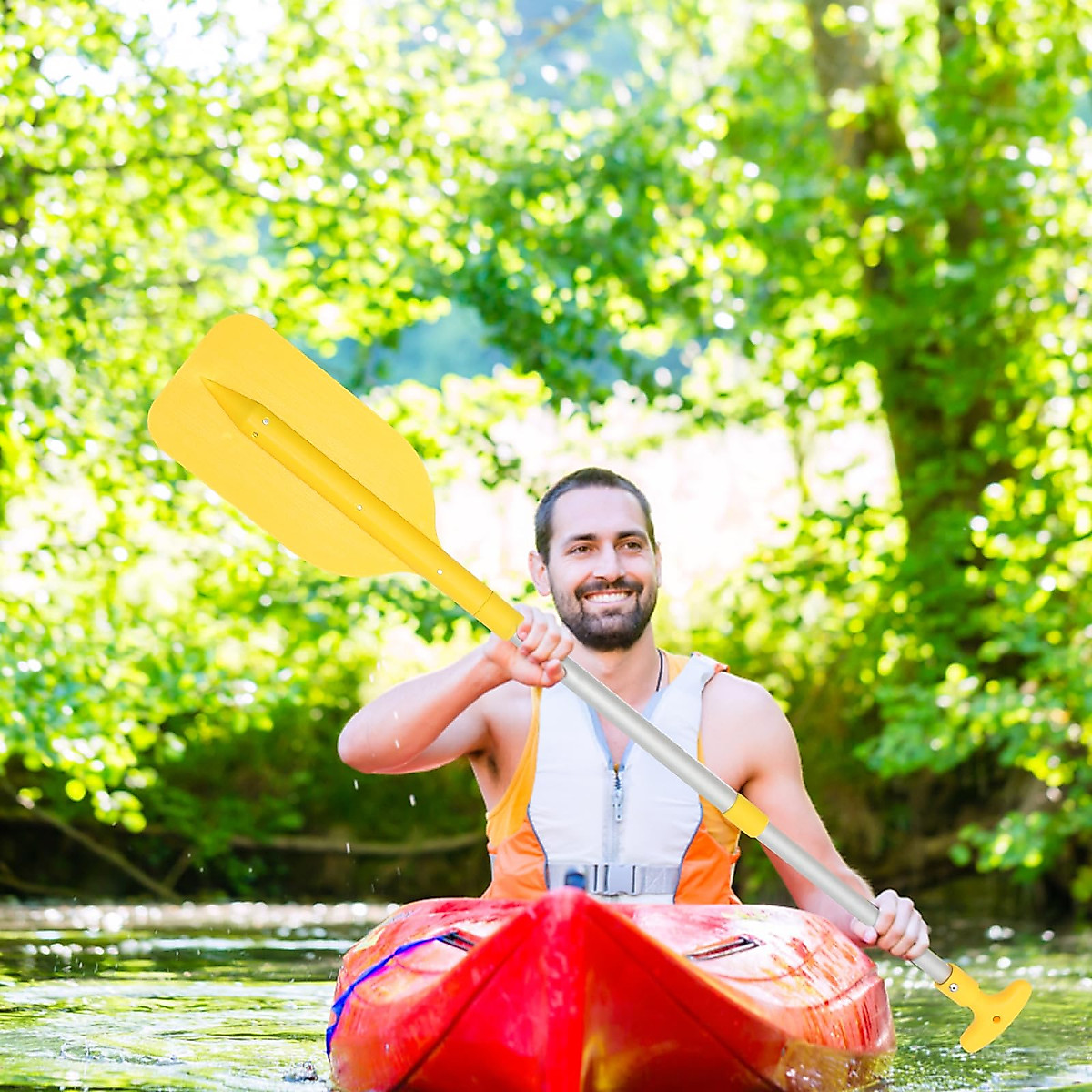 BESPORTBLE 2 Pack Telescopic Kayak Paddle 22-41 Aluminum Alloy Boat Oars Collapsible Paddle for Boat Kayaking Rafting Jet Ski Canoe Outdoor Kayak Water Sports