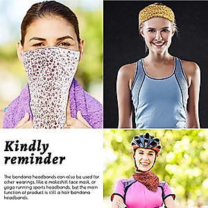 TOBATOBA Floral Hair Scarf Headband 5 Pcs Hair Bandanas Chiffon Boho Headbands for Women Elastic Head Bandana for Women Girls Hair Accessories