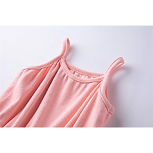 Niyage Baby Girls Spaghetti Strap Dress Princess Toddler Sleeveless Soft Tulle Tutu Sundress Pink 130
