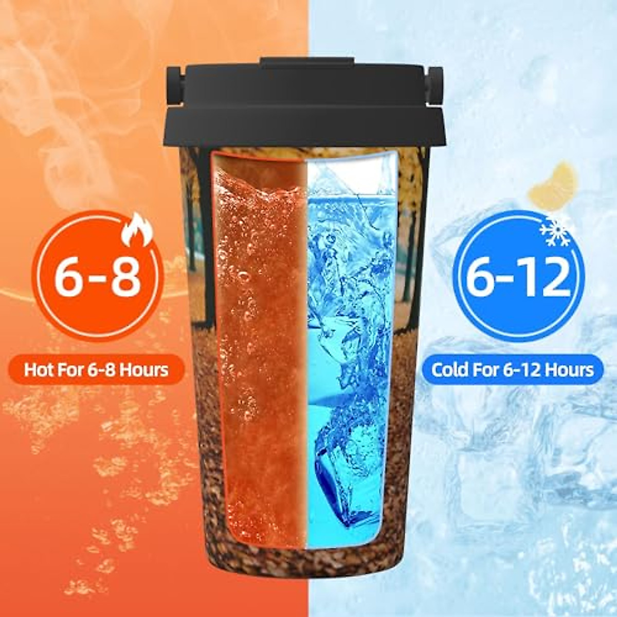WANGXUEE Hello Autumn Print 500ml Stainless Steel Travel Tumbler Double Wall Vacuum Insulated Coffee Mug