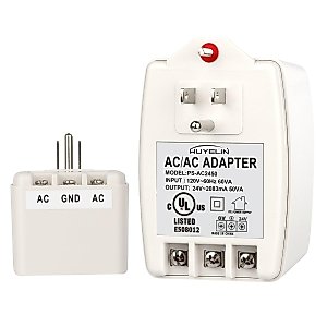 24VAC 50VA Wall Transformer with PTC Fuse Compatible with All Versions of Doorbell，Nest, Ecobee, Sensi and Honeywell Thermostat,Water Solftener,Screw Terminal Output