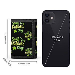 Saint Patricks Day Trifold Wallet Ultra Thin Card Holder Purse with Funny Graphic for Men Women