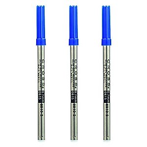 Cross Gel Rollerball Pen Refill (Blue/Slim, 3-Pack) Bundle (3 Items)