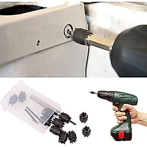 Spot Weld Cutter Set，13 Pcs 3/8" Rotary Spot Weld Cutter Remover Drill Bits Tool and 2 Replacement Blades,Metal Hole Cutter Remover for Power Drill Spot Welding