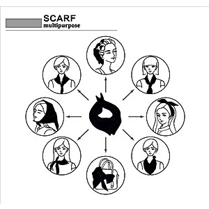 COOLANS 10 PCS Mixed Set Scarf,Fashion Square Satin Neck Scarf Head scarf for Women Hair Scarf Bundle 20 inch x 20 inch (Set A (10 pcs))