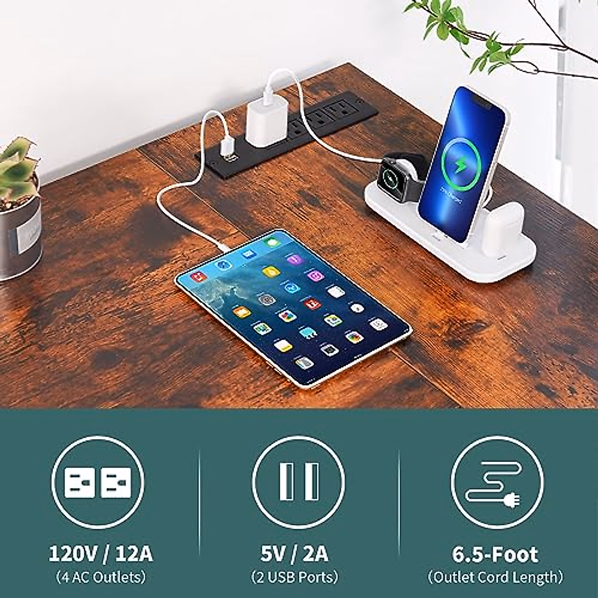 Yoobure L Shaped Desk with Storage Shelves 47 Inch Computer Desk with Outlets & USB Ports Home Office Desk with Monitor Stand Corner Desk for Small Space Study Table Small Desk L Desk with Storage Bag