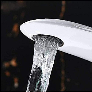 NZDY Faucet Solid Copper Faucet White Paint Plus High Washcountertop Washsingle Porous Washround Square