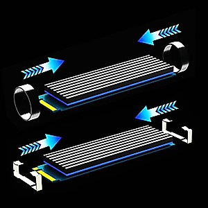 GLOTRENDS M.2 Heatsink with M.2 Thermal Pad for 2280 M.2 PCIe 4.0/3.0 NVMe SSD (2 Packs)