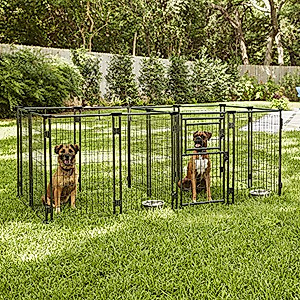 TWO by TWO Haven Expandable Kennel, Black, Medium