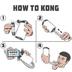 Skinny Can Kong. A Portable Can or Bottle Cooler/Cup with A Detachable, Expandable, Hose to Funnel Your Drink. (Pink)