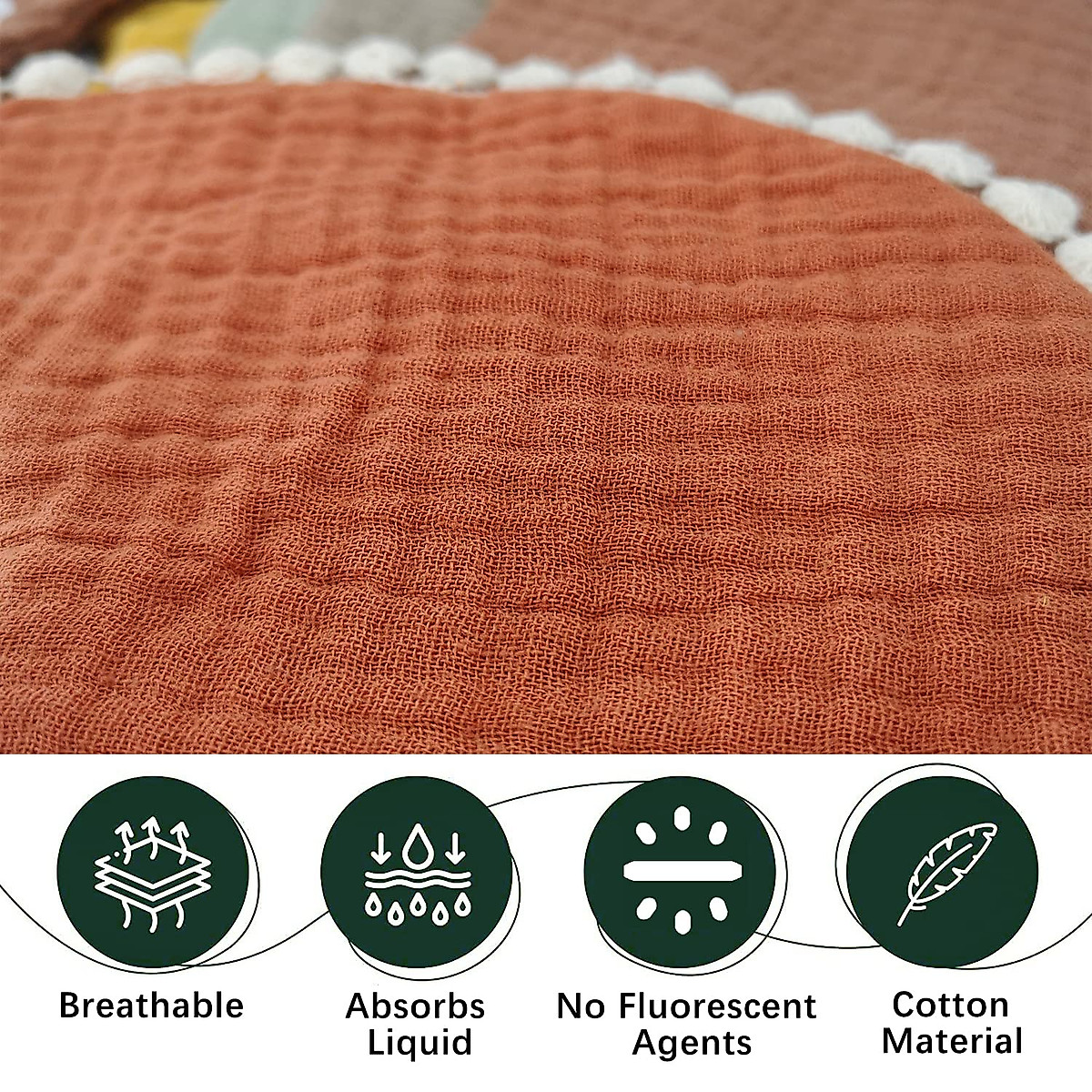 ZURLEFY Baby Bandana Drooling Bibs Sets, Teething Muslin Cotton Bibs for Girls, Toddlers, Newborn, Unisex (5 PACK-03)