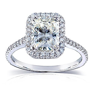 Kobelli Radiant-cut Moissanite Engagement Ring 2 CTW 14k White Gold (8x6mm)