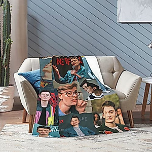 Noah Schnapp Collage Ultra-Soft Micro Fleece Throw Blanket Warm Comfortable Versatile Blanket for Sofa and Travel