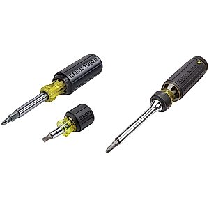 Klein Tools Multi-Bit Screwdriver Set - 11-in-1, 6-in-1 Stubby, 15-in-1 Ratcheting