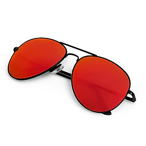 EVEE Polarized Aviator Sunglasses Classic Military Sunglasses (Scout) (Matte Black, 62)