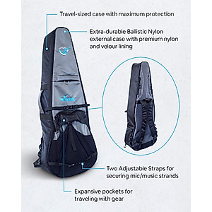 Journey Instruments Meranti Concert Travel Ukulele – UC770CE Traveling Concert-Size Ukulele – Top Best Road Trip Ukulele Musical Instruments – Travel Ukulele Case